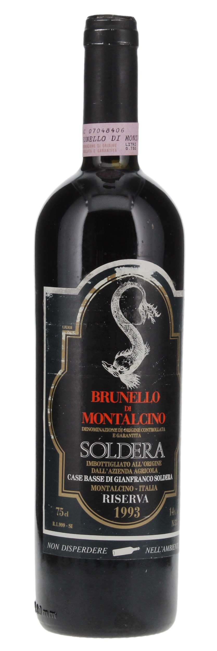 1993 Soldera Brunello di Montalcino Case Basse Riserva Brunello ...
