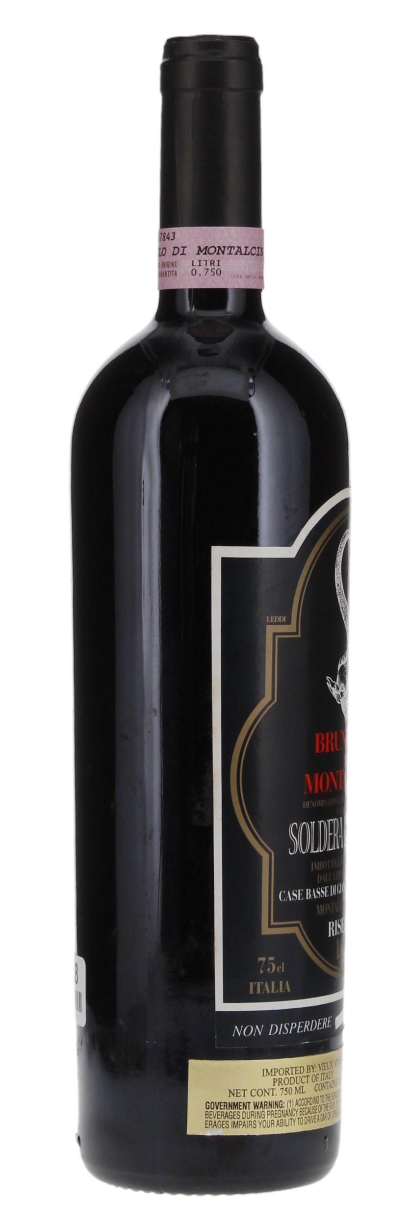 1995 Soldera Brunello di Montalcino Case Basse Intistieti Riserva ...