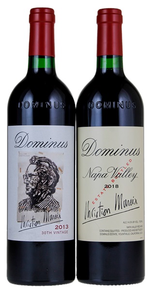 2013, 2018 Dominus Estate, 2-bottle Vertical Cabernet Sauvignon Blend ...
